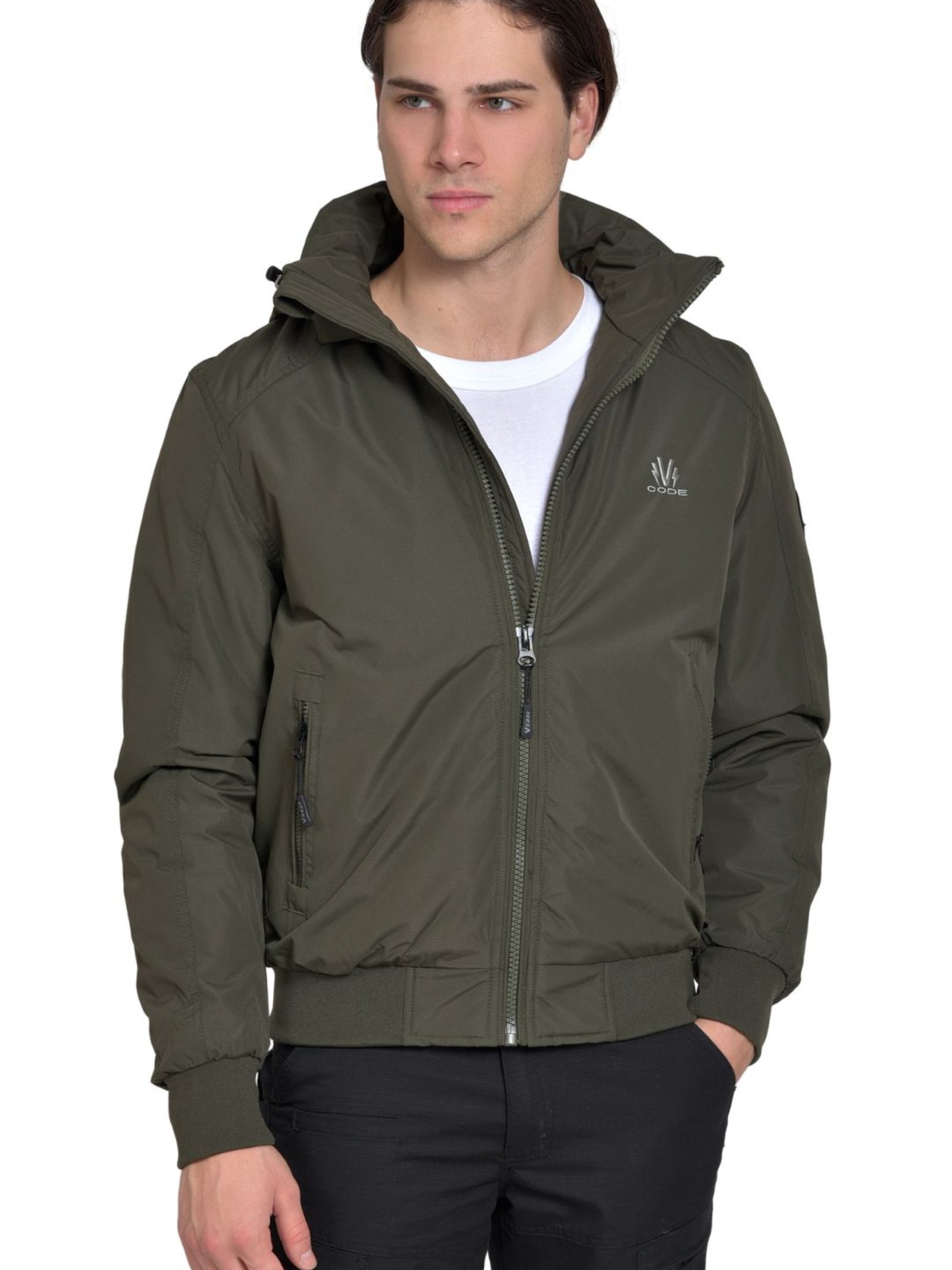 VCODE V21 OLIVE - ΑΝΔΡΙΚΟ ΜΠΟΥΦΑΝ ΛΑΔΙ